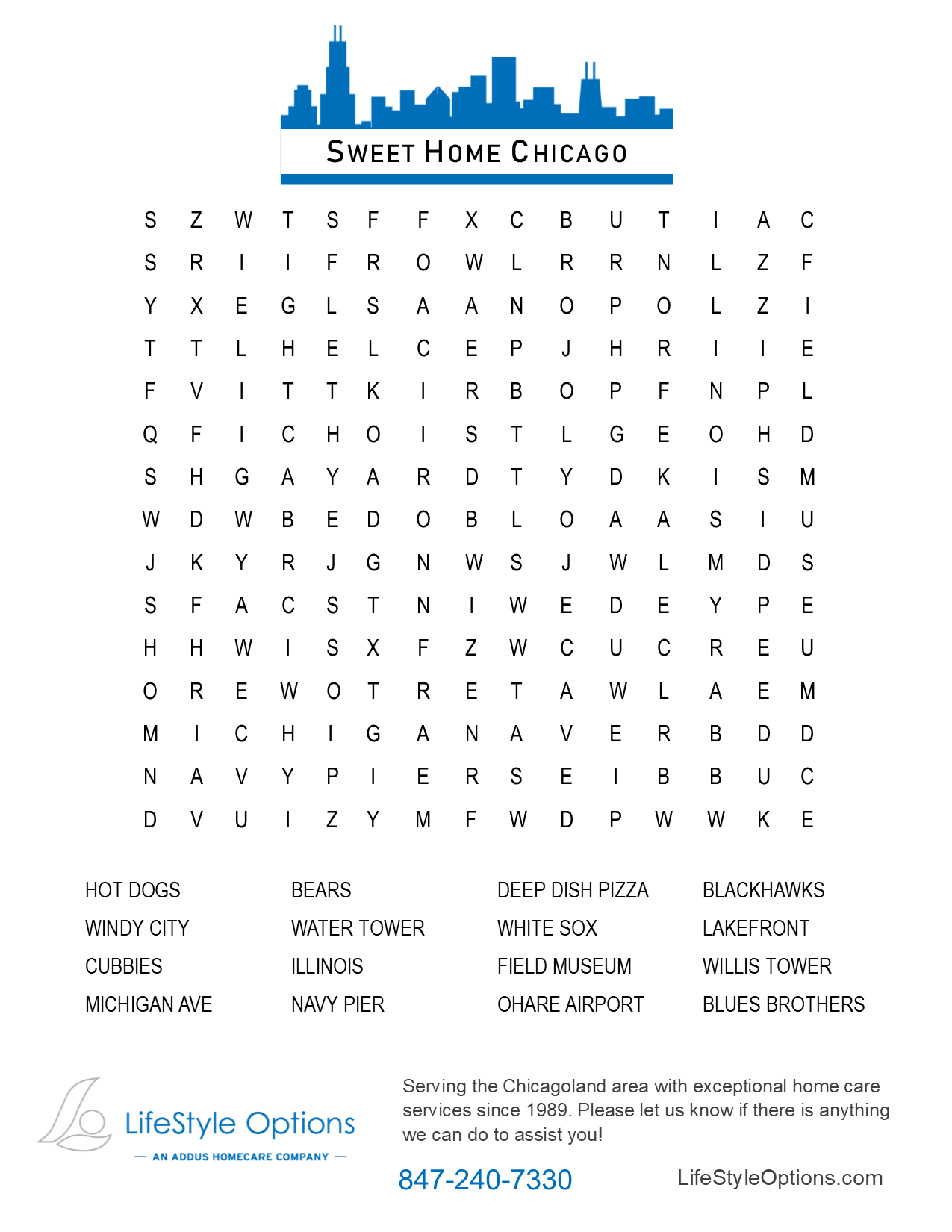 Chicago Word Search
